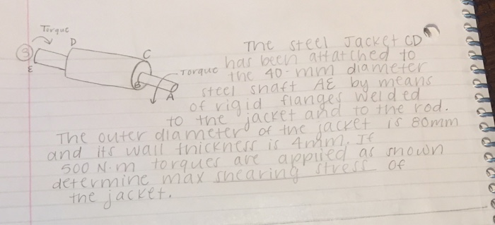 Solved The steel Jacket CD has been attached to the 40 mm | Chegg.com