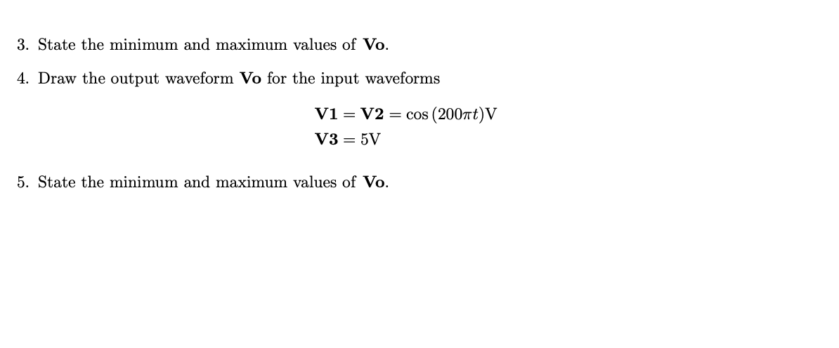 Solved R1 Rf v1 R2 V2 R3 Vo V3 o Figure 1: Summing Op Amp | Chegg.com