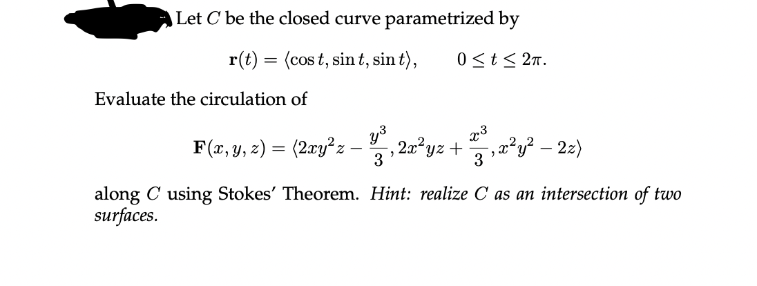 Solved Let C Be The Closed Curve Parametrized By
