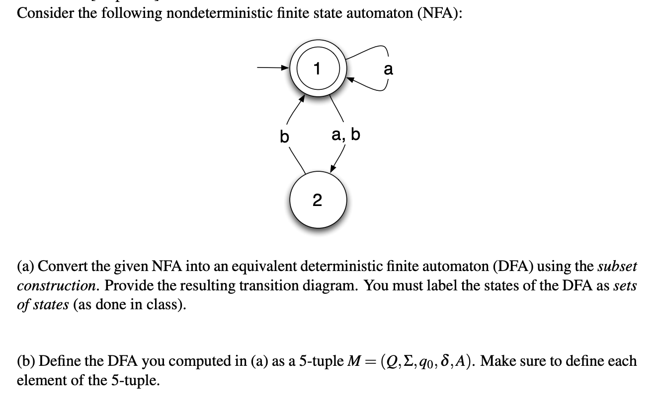 Solved Consider the following nondeterministic finite state | Chegg.com