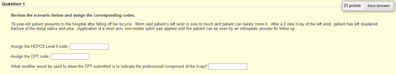 Solved Question 1 25 points Save Answer Review the scenario | Chegg.com