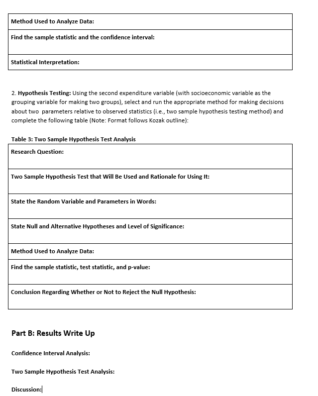 Assignment #3: Inferential Statistics Analysis and | Chegg.com