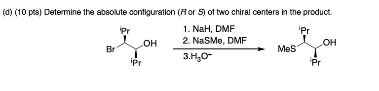 Solved Determine the absolute configuration (R or S) of two | Chegg.com