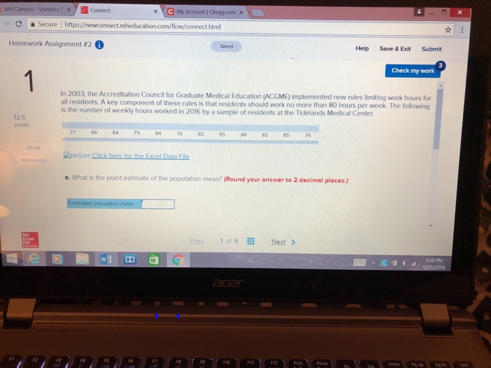 Solved MH Campus-Statistics xC My Account | Chegg.com x C 욜 | Chegg.com