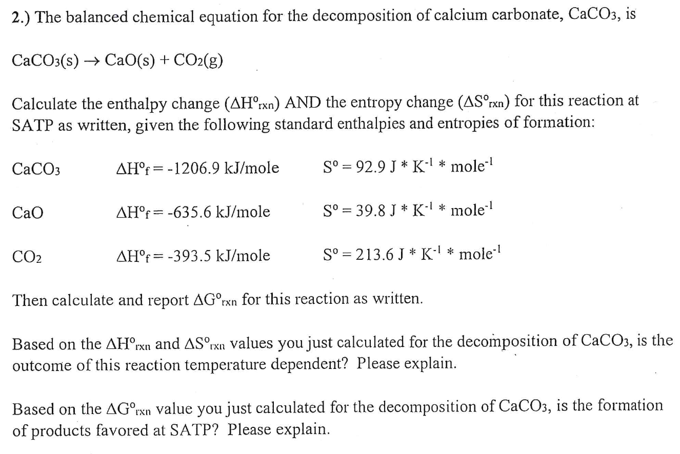 Solved 2.) The balanced chemical equation for the | Chegg.com