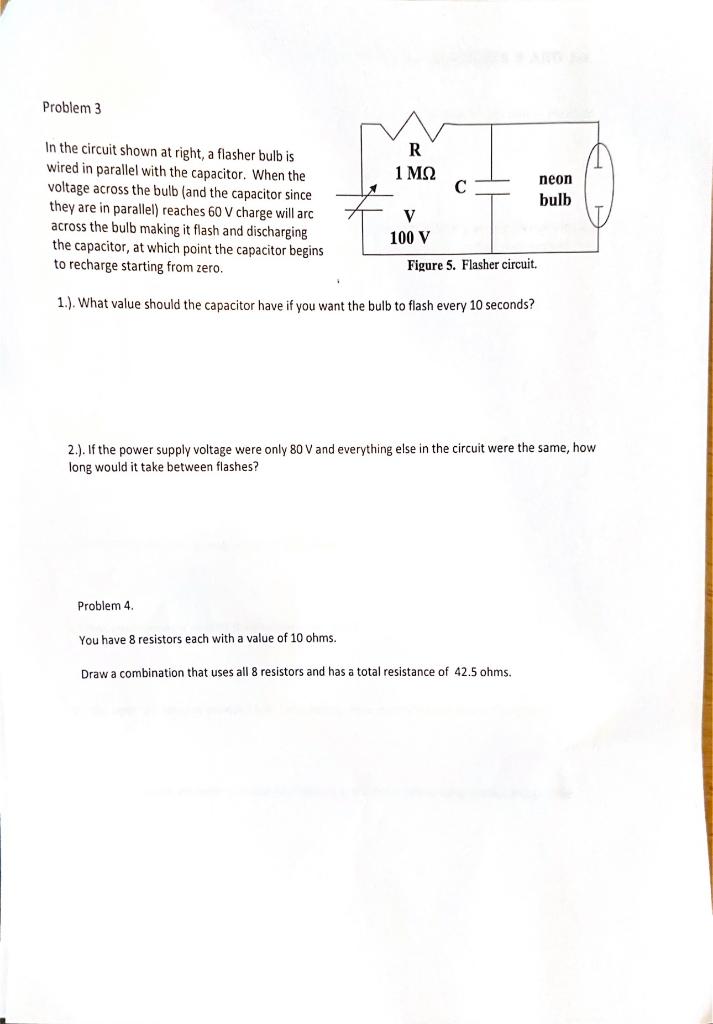 Solved In the circuit shown at right, a flasher bulb is | Chegg.com
