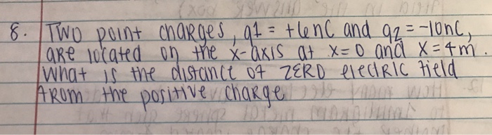 Solved Two point charges q1 = + 6nc and qz = -10nc, are | Chegg.com