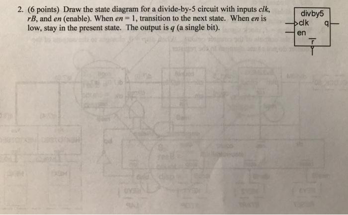 2. (6 points) Draw the state diagram for a | Chegg.com