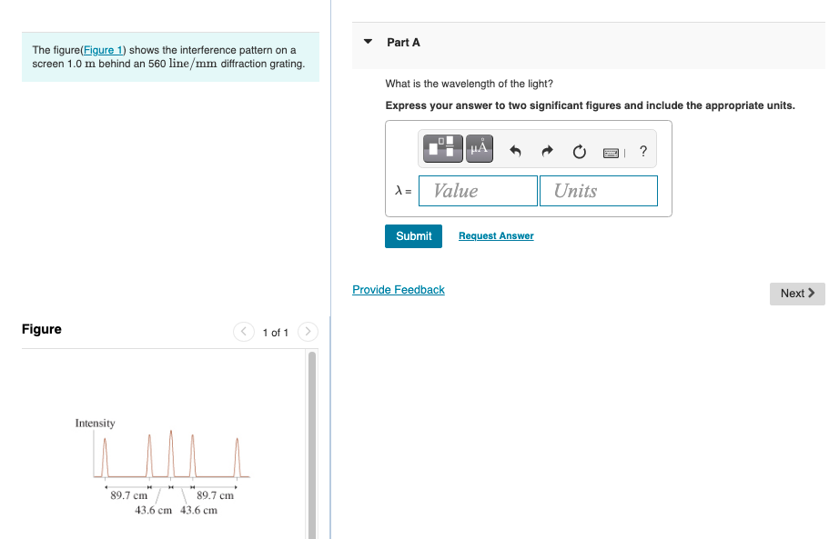 Solved The figure(Figure 1) shows the interference pattern | Chegg.com
