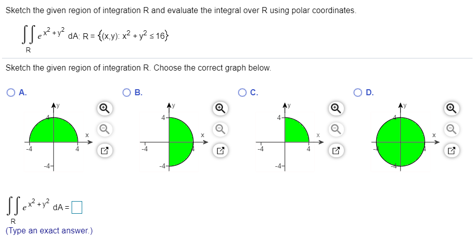 Solved Sketch the given region of integration R and evaluate | Chegg.com