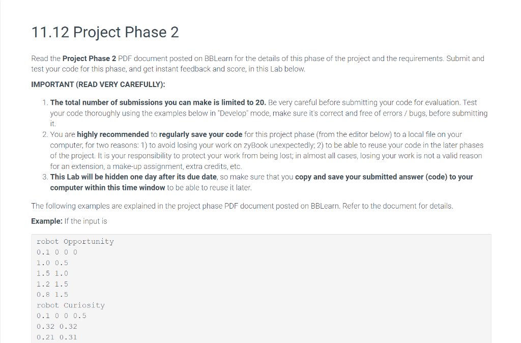 Read the Project Phase 2 PDF document posted on | Chegg.com