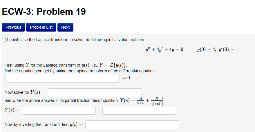 Solved ECW-3: Problem 19 Previous Problem List Next (1 | Chegg.com