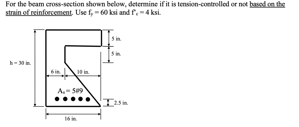 Solved For the beam cross-section shown below, determine if | Chegg.com