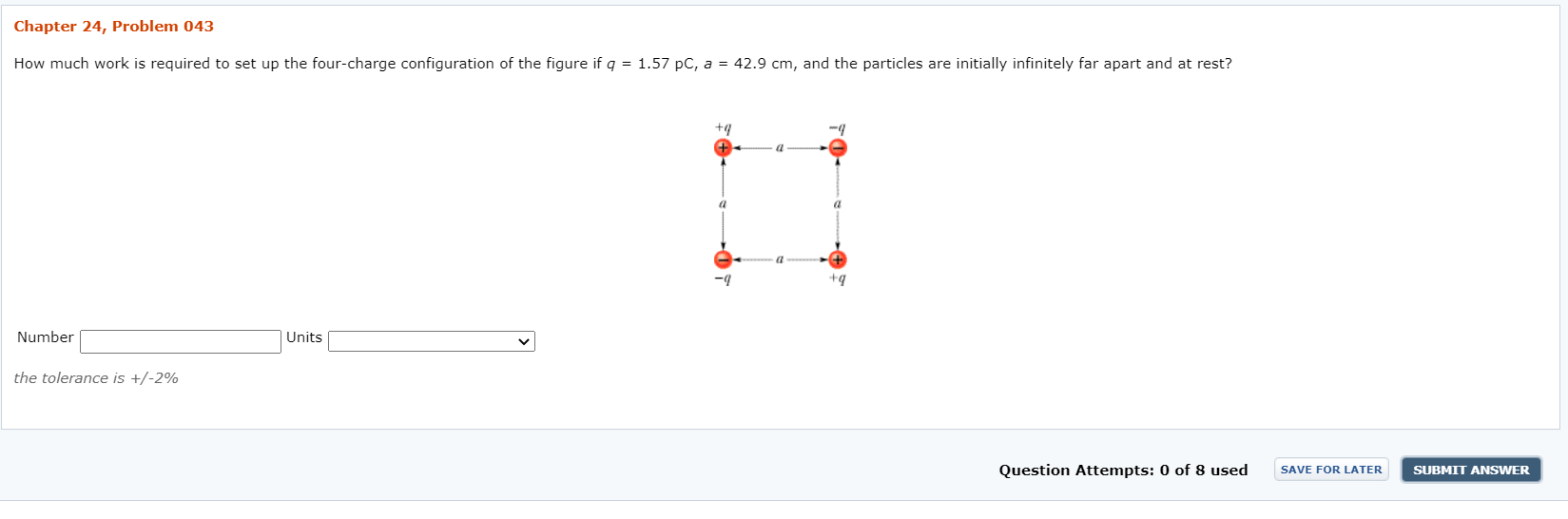 Solved Chapter 24, Problem 043 How much work is required to | Chegg.com