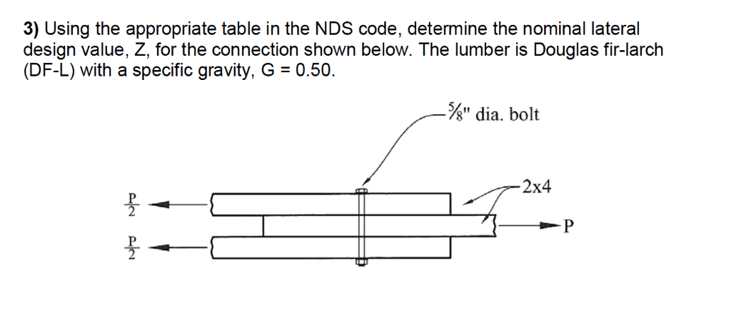 3) Using the appropriate table in the NDS code, | Chegg.com