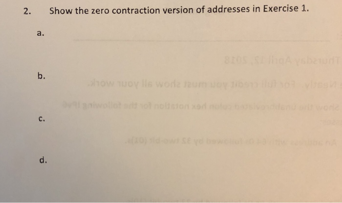 Solved 1. Show the unabbreviated colon hex notation for the | Chegg.com