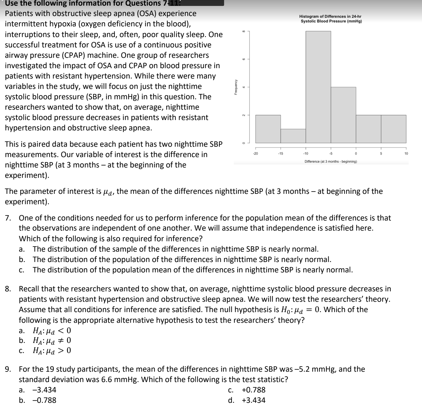 Solved Use the following information for Questions 7 | Chegg.com