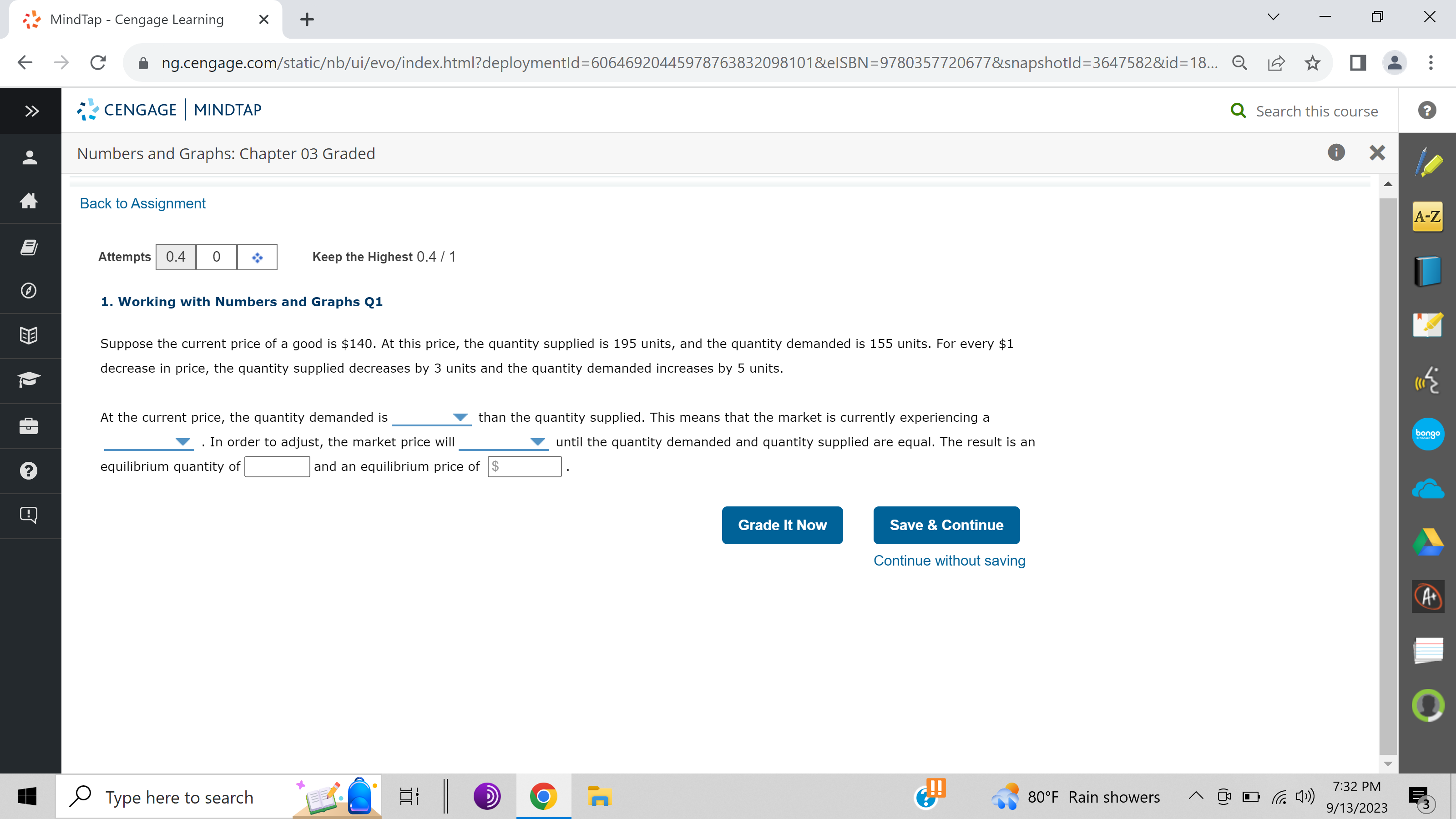 Solved 1. Working with Numbers and Graphs Q1 Suppose the | Chegg.com
