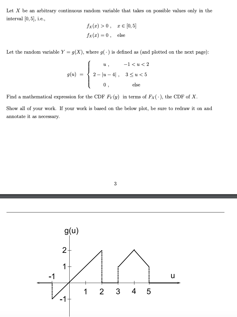 Solved Let X be an arbitrary continuous random variable that | Chegg.com