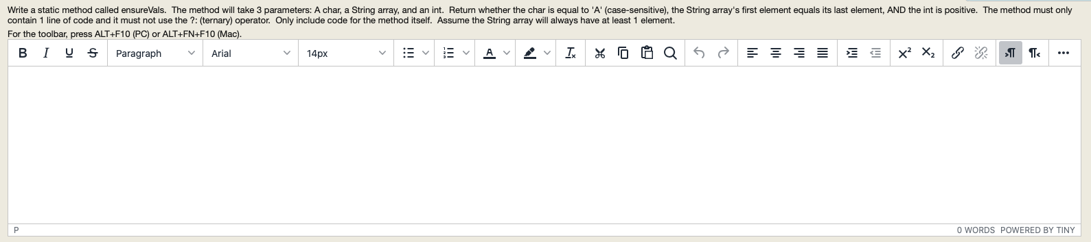 Solved Write a static method called ensureVals. The method | Chegg.com
