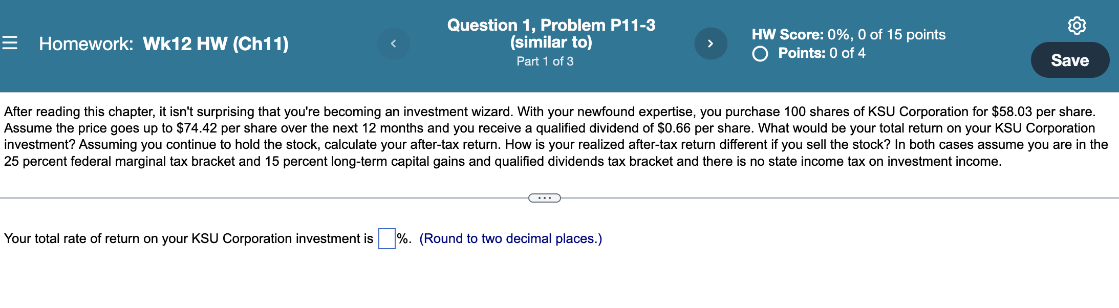 Solved = Homework: Wk12 HW (Ch11) Question 1, Problem P11-3 | Chegg.com