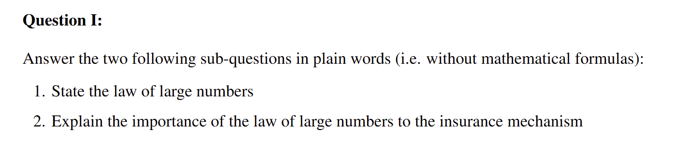 Solved Question I:Answer the two following sub-questions in | Chegg.com