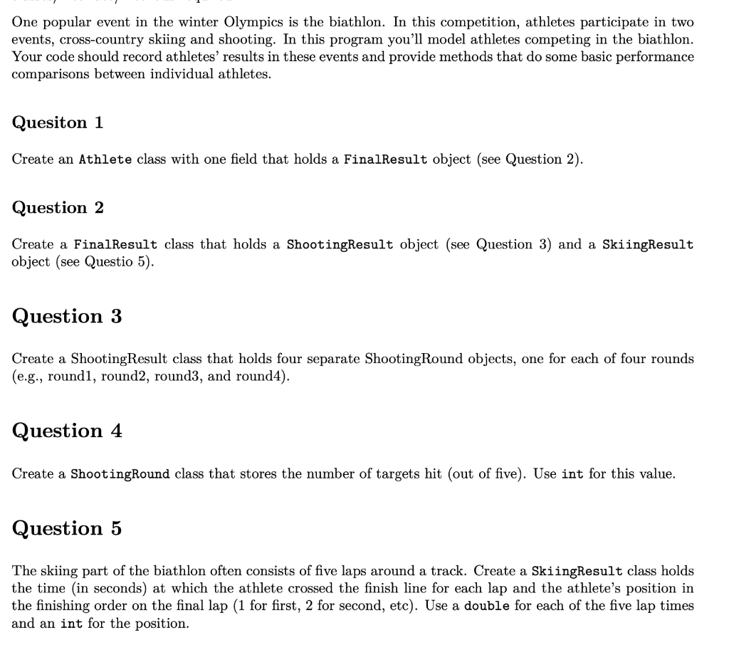 Solved In JAVA | Chegg.com