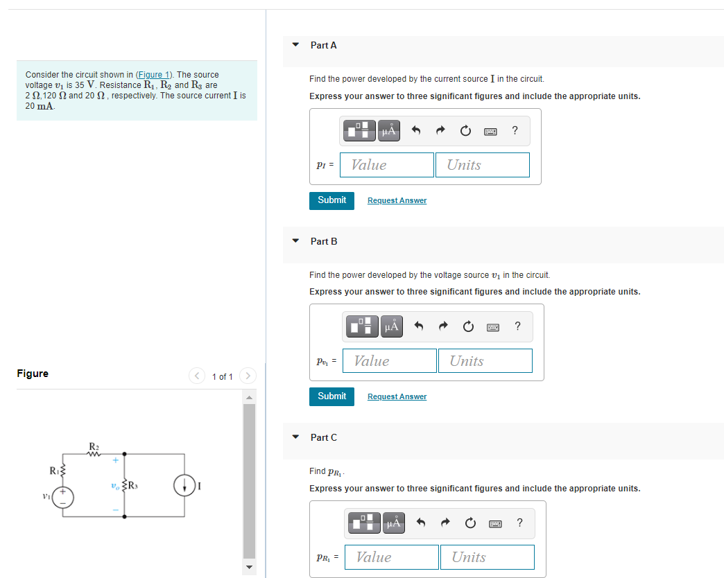 Solved Part A Find the power developed by the current source | Chegg.com