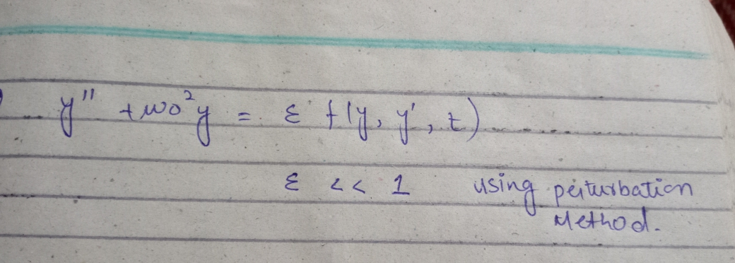 Solved y′′+w02y=εf(y,y′,t) | Chegg.com