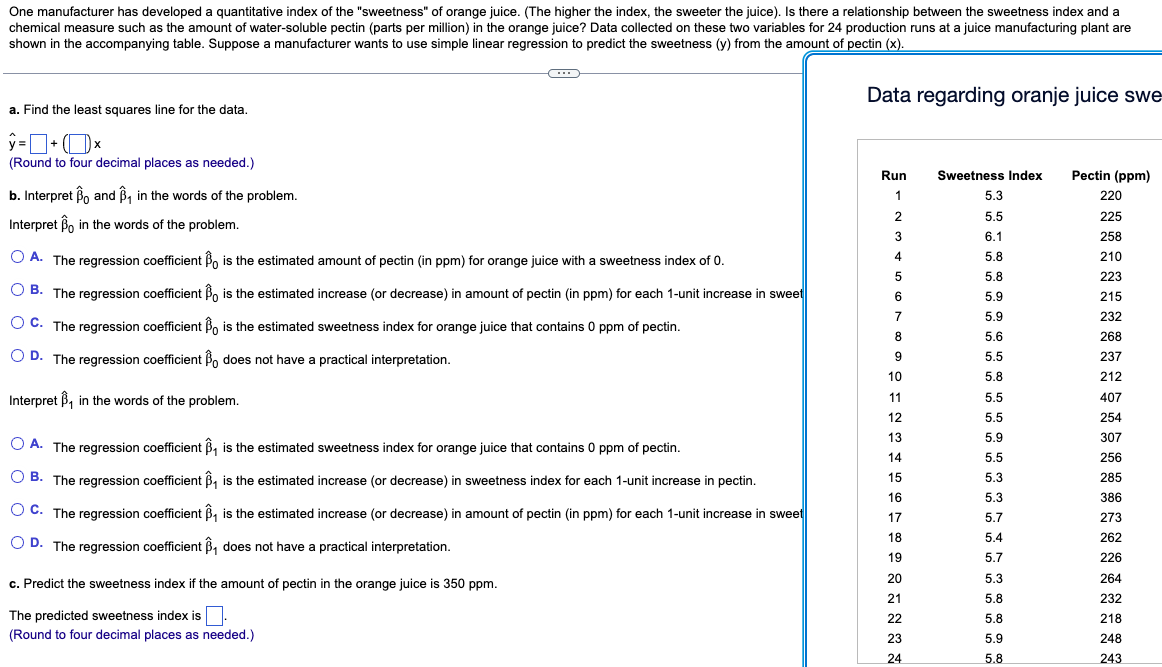 Solved One manufacturer has developed a quantitative index | Chegg.com