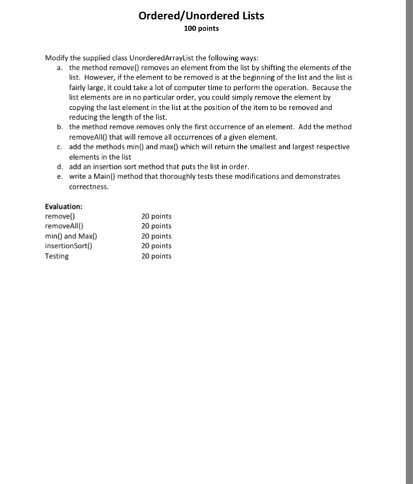 Solved Ordered/Unordered Lists 100 points Modify the | Chegg.com