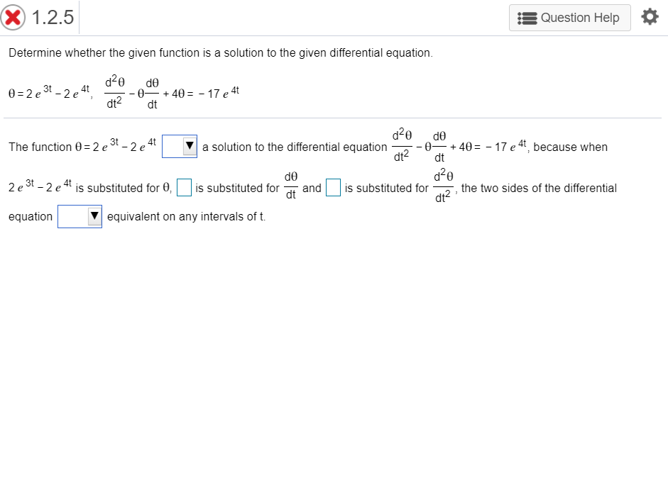 Solved X 1.2.5 Question Help Determine whether the given | Chegg.com