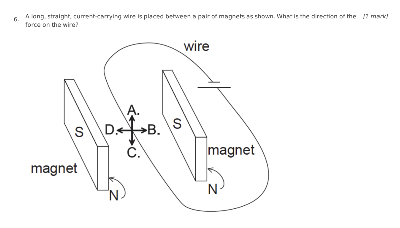 Solved 6. A long, straight, current-carrying wire is placed | Chegg.com