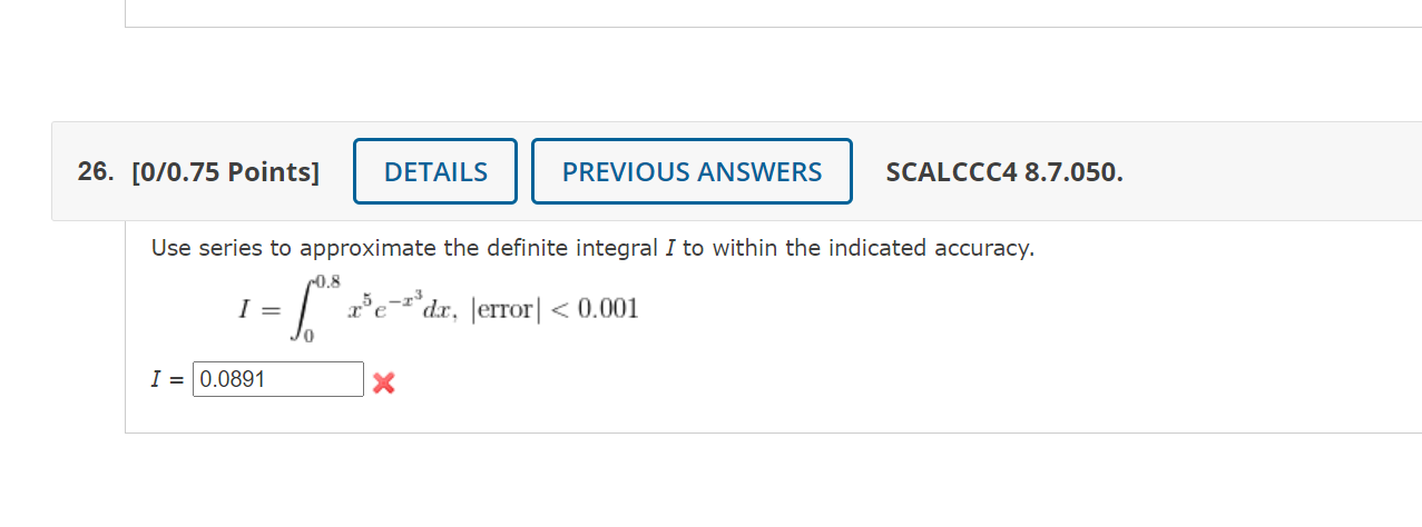 Solved 13. [0/0.57 Points] DETAILS PREVIOUS ANSWERS SCALCCC4 | Chegg.com