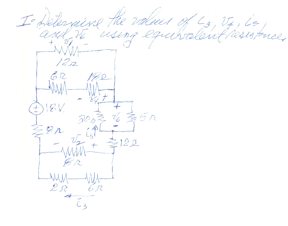 Solved Determine the values of i3, v4, i5 and v6 using | Chegg.com
