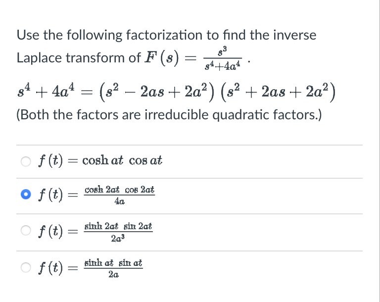 Solved Use the following factorization to find the inverse | Chegg.com