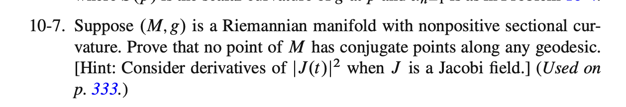 Solved 10-7. ﻿Suppose (M,g) ﻿is a Riemannian manifold with | Chegg.com