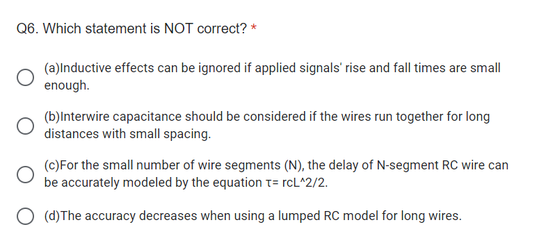 Solved Q6. Which statement is NOT correct? * (a)Inductive | Chegg.com