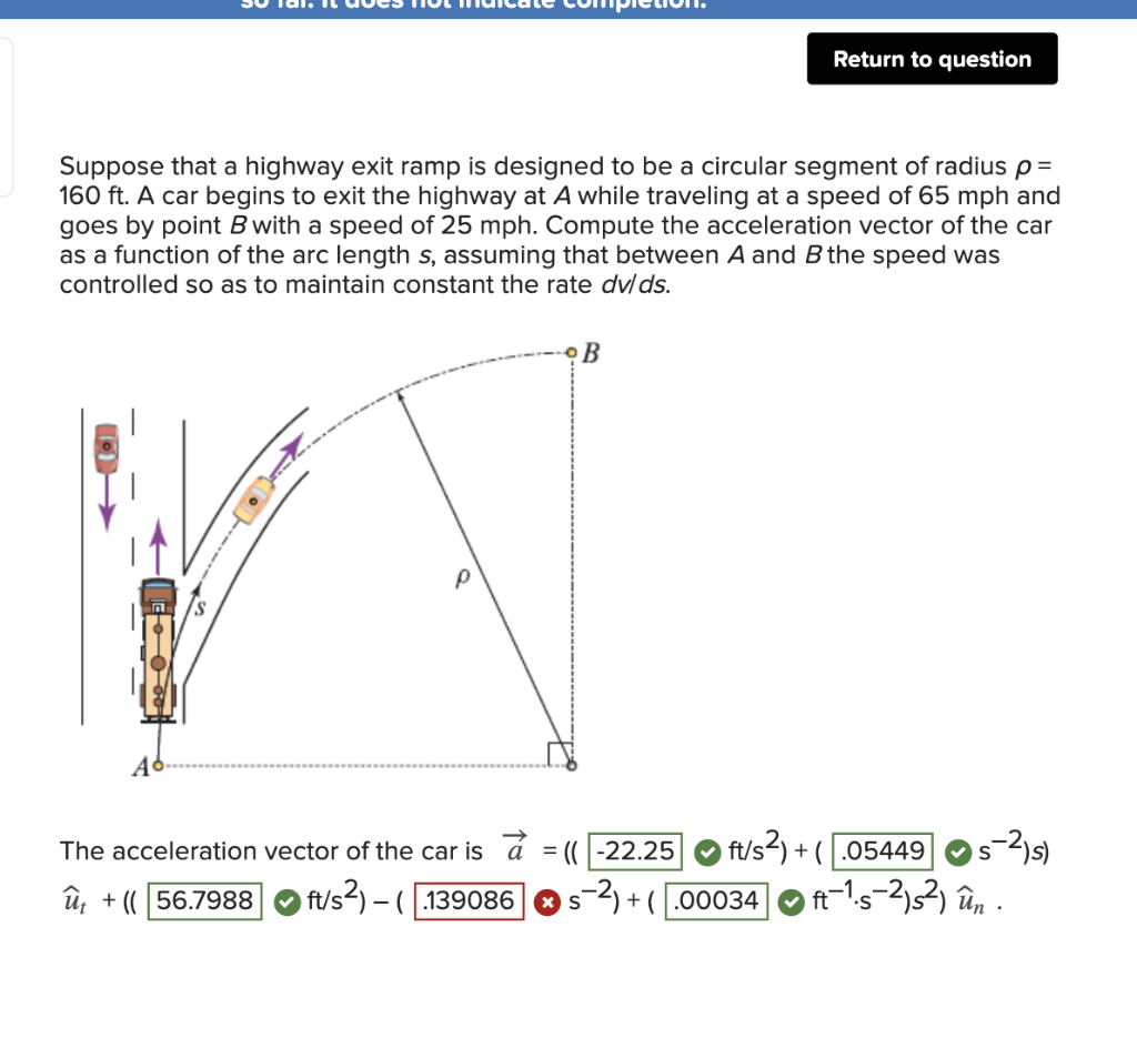 Solved Return to question Suppose that a highway exit ramp | Chegg.com