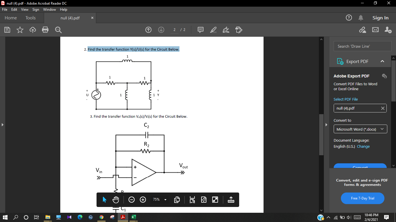 Solved null (4).pdf - Adobe Acrobat Reader DC File Edit View | Chegg.com