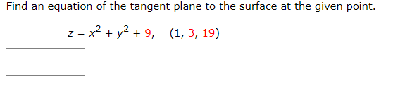 Solved Find an equation of the tangent plane to the surface | Chegg.com