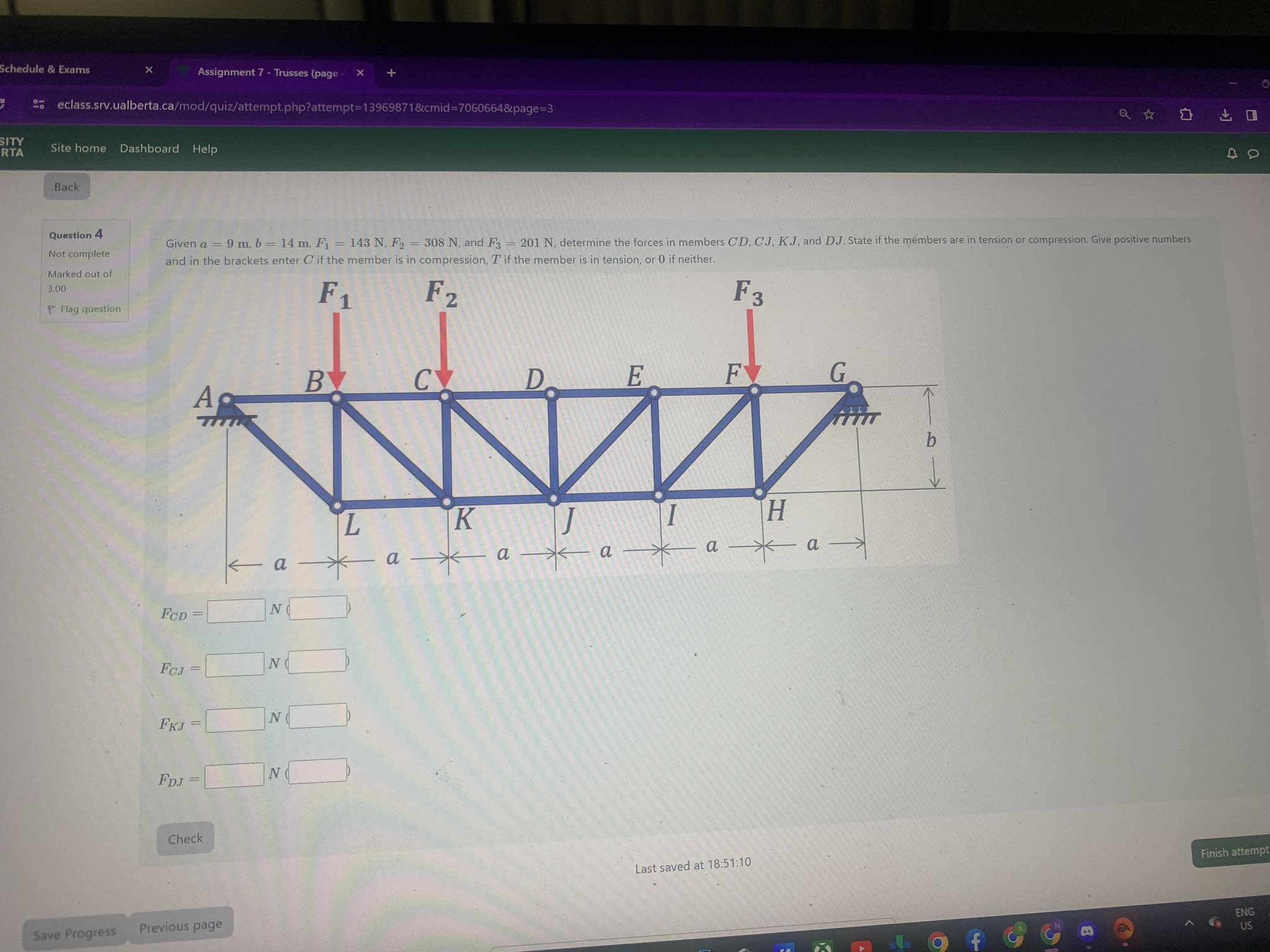 Solved and in the brackets enter C if the member is in | Chegg.com