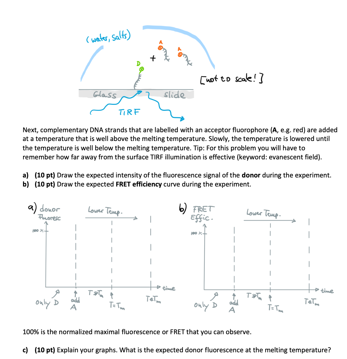 Solved Imagine a FRET experiment in a TIRF microscope where | Chegg.com