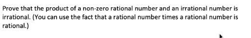 Solved Prove that the product of a non-zero rational number | Chegg.com