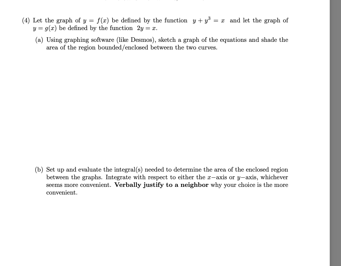 Solved (4) Let the graph of y=f(x) be defined by the | Chegg.com
