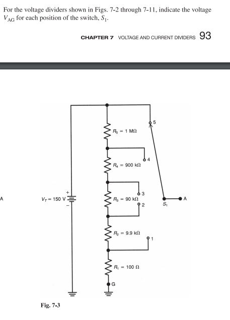 Solved For the voltage dividers shown in Figs. 7-2 through | Chegg.com