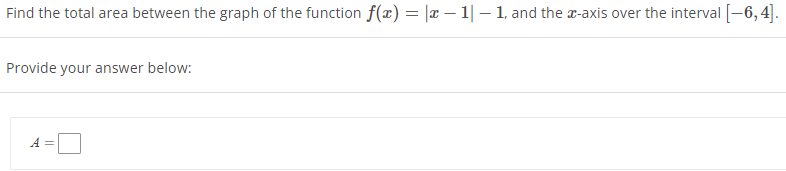 Find the total area between the graph of the function | Chegg.com