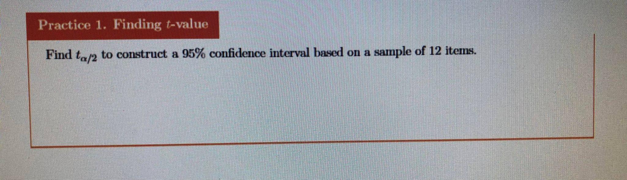 Solved Find tα/2 to construct a 95% confidence interval | Chegg.com