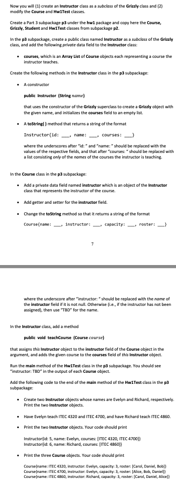Solved Create a Part 1 subpackage p1 under the hw1 package. | Chegg.com