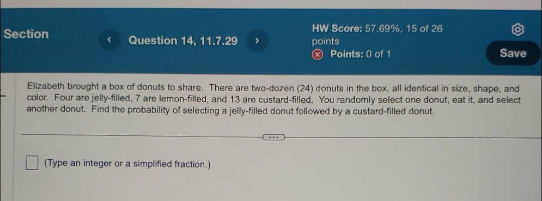 [Solved]: Elizabeth brought a box of donuts to share. There